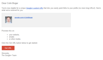 Google Plus rolls out custom URLs: a win for boosting organic search ...