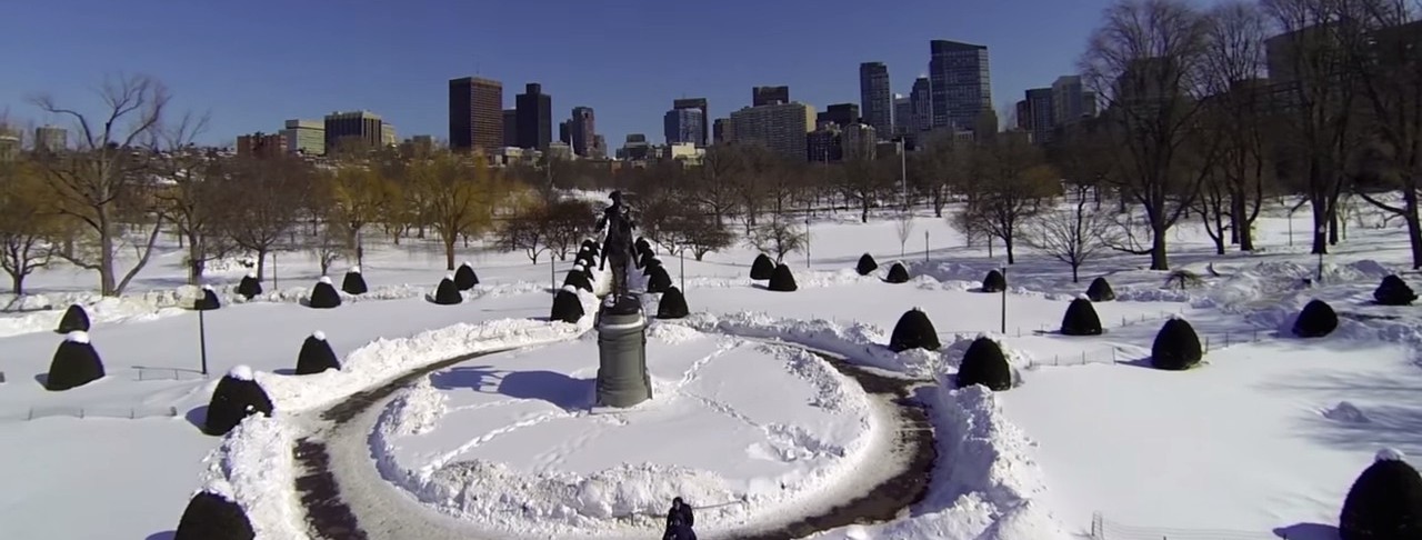 Watch bird's-eye video of Boston's snow-covered cityscape | Inman Real ...