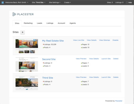 Placester makes you think about the Web presence it helps you build ...