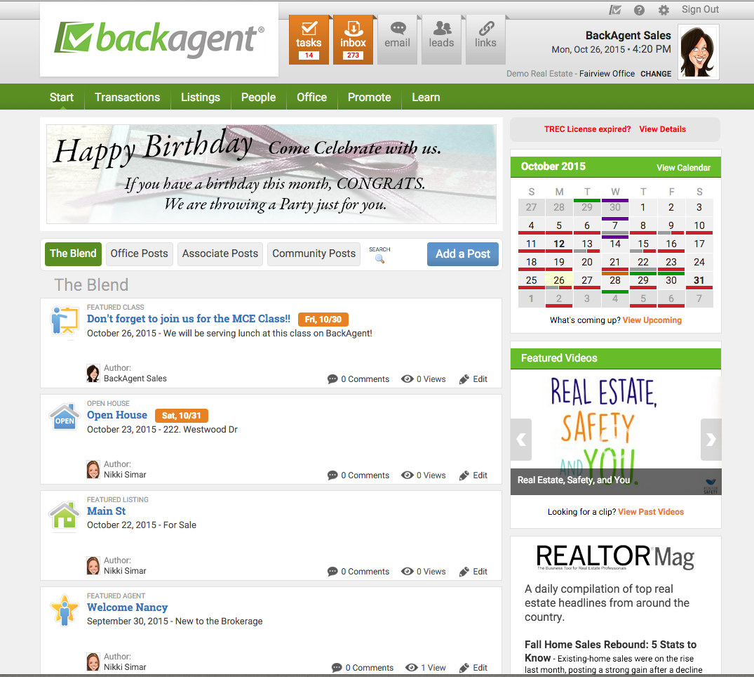 BackAgent should be top-of-mind for transactions and office ...