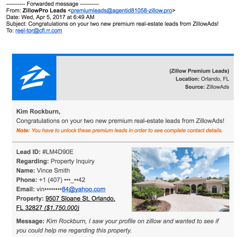 Email Scam Hawks Fake Zillow Leads To Agents | Inman Real Estate News
