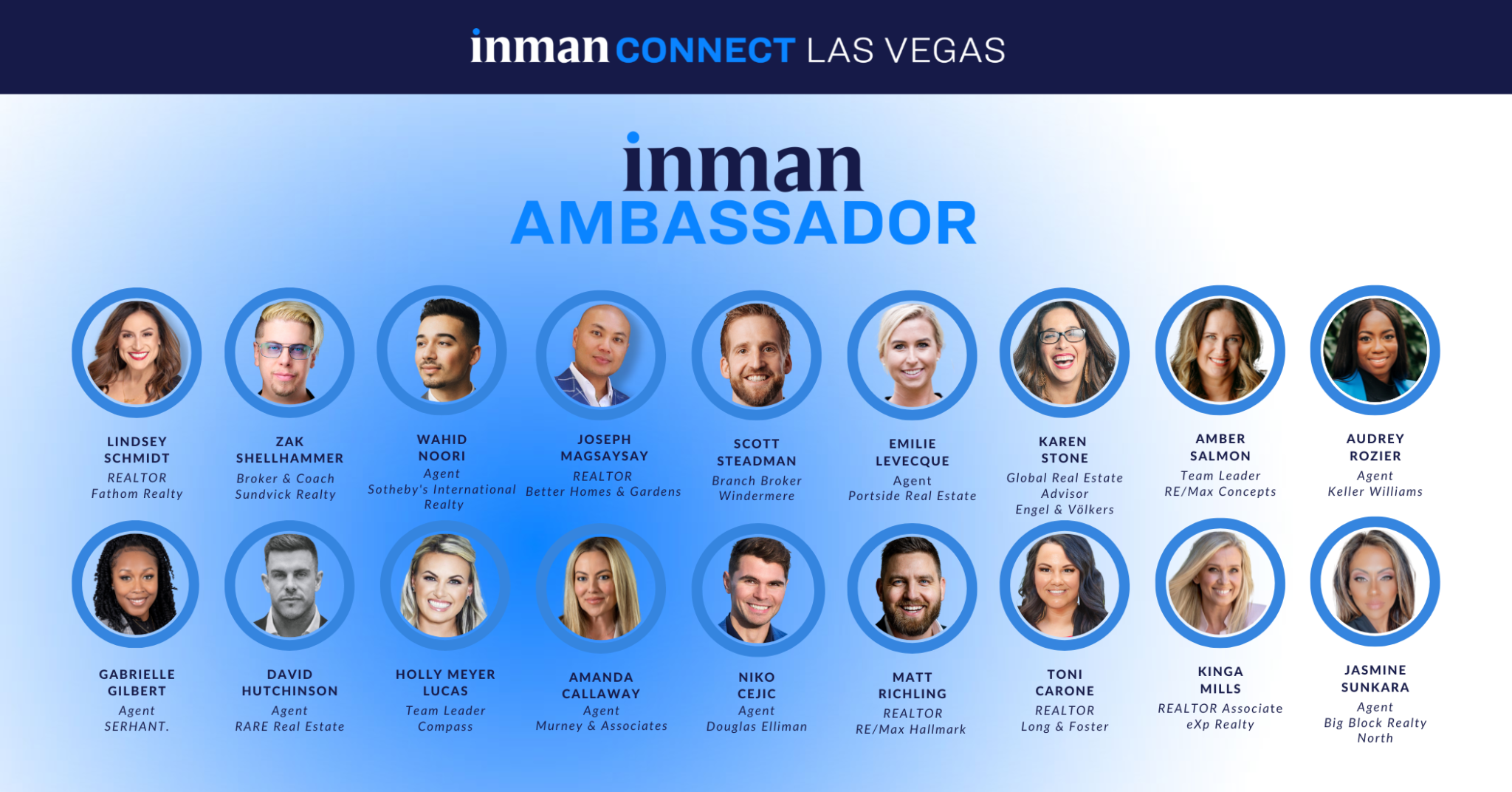 Inman proudly announces the Inman Ambassadors for ICLV | Inman Real ...